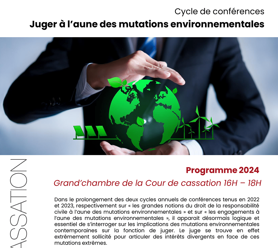 Cinquième conférence "Juger à l’aune des mutations environnementales ...