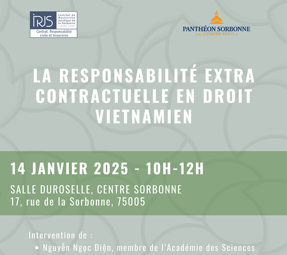 Conférence "La responsabilité extra contractuelle en droit vietnamien ...