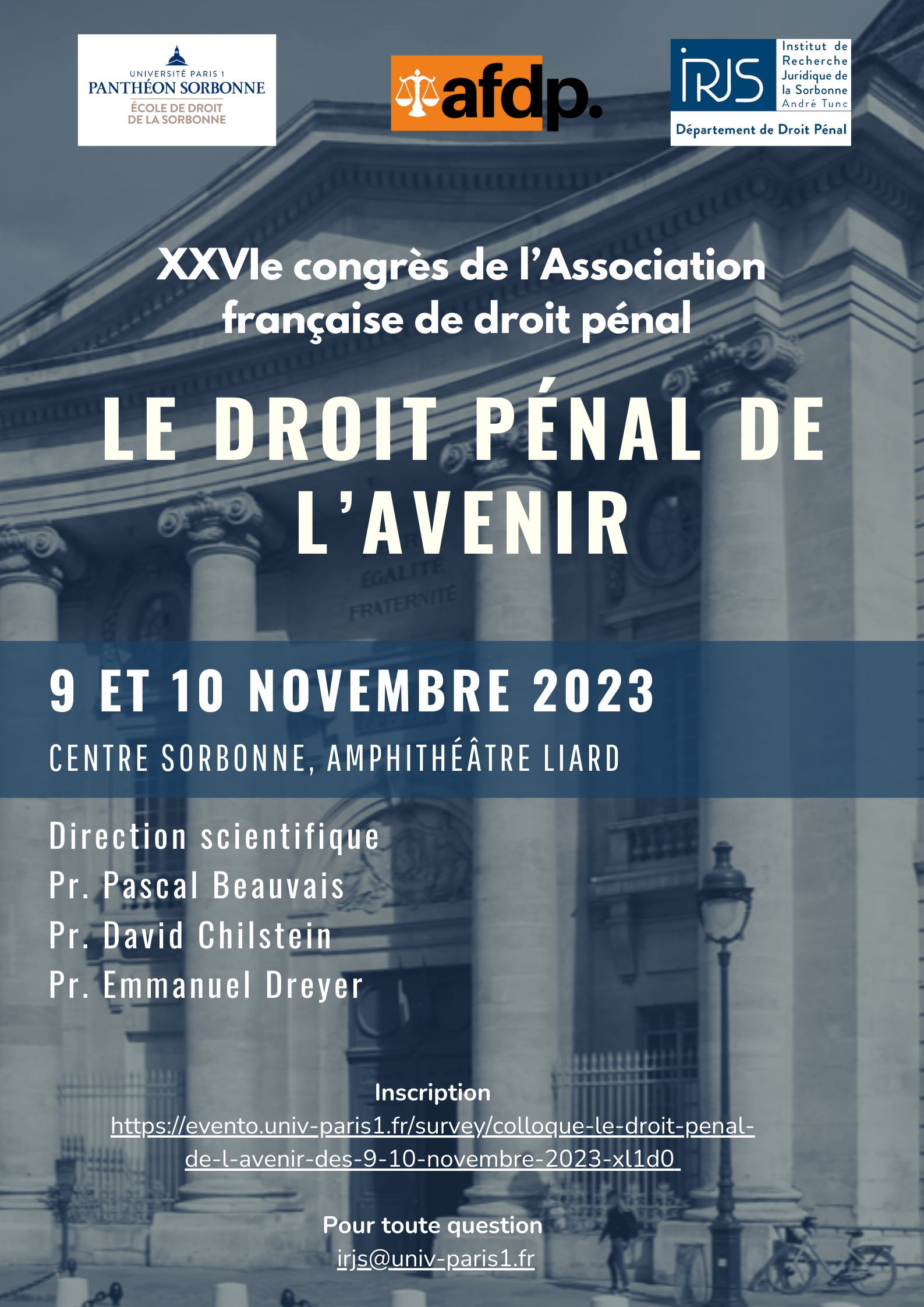 XXVIème Congrès de l'AFDP | Labo - IRJS