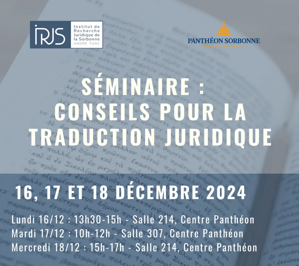 Institut de recherche juridique de la Sorbonne | Labo - IRJS